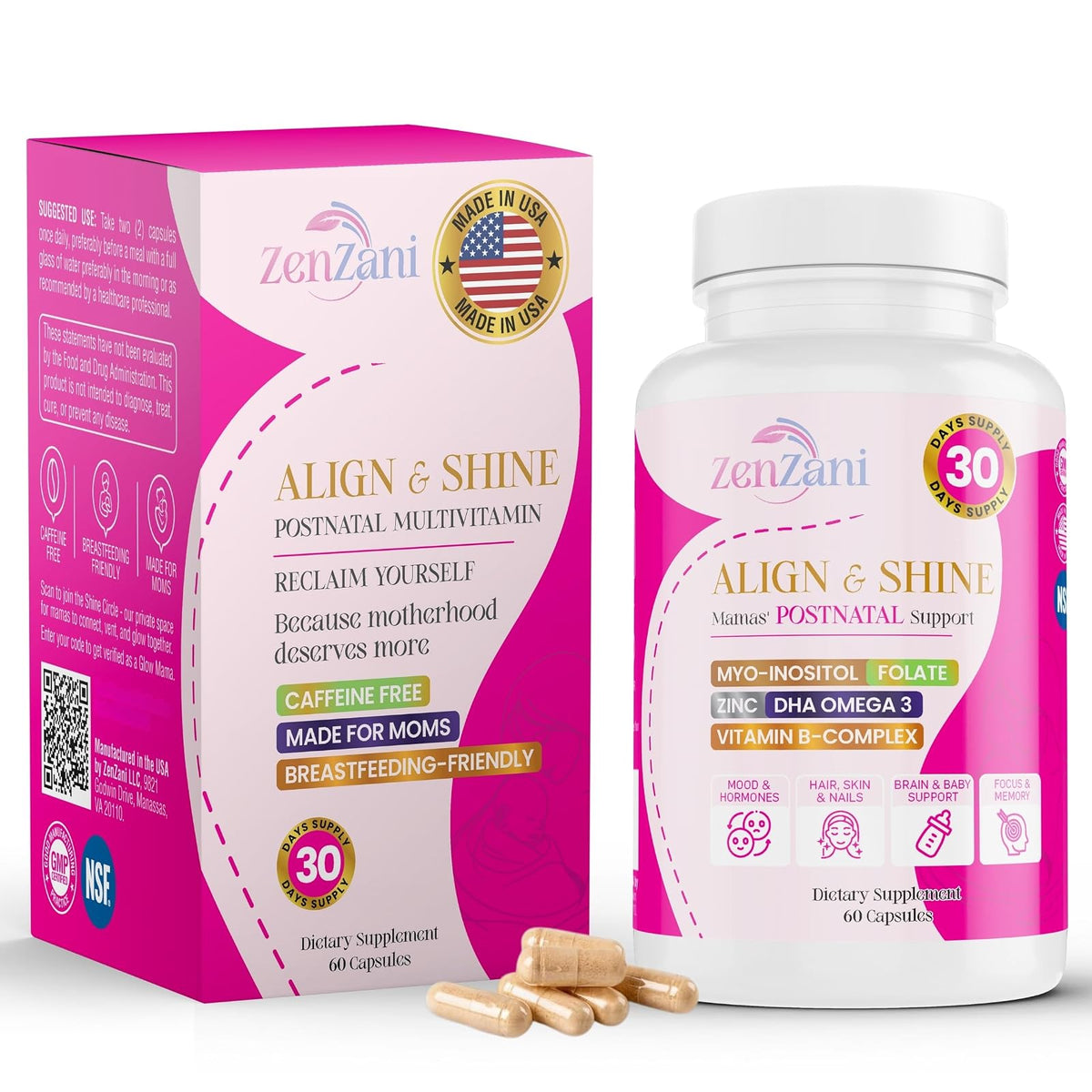 Align & Shine postnatal vitamins for new moms