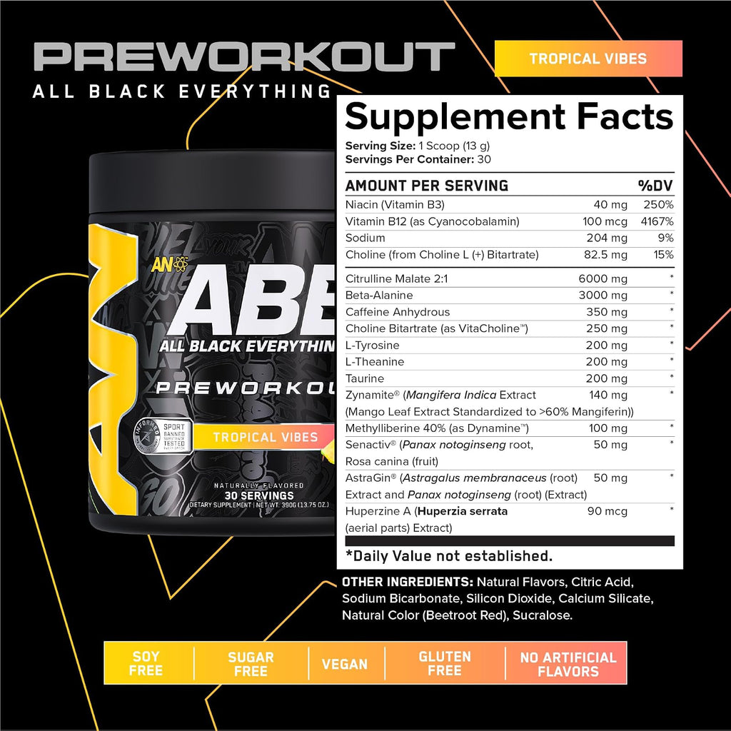 All Black Everything pre-workout for muscle gain