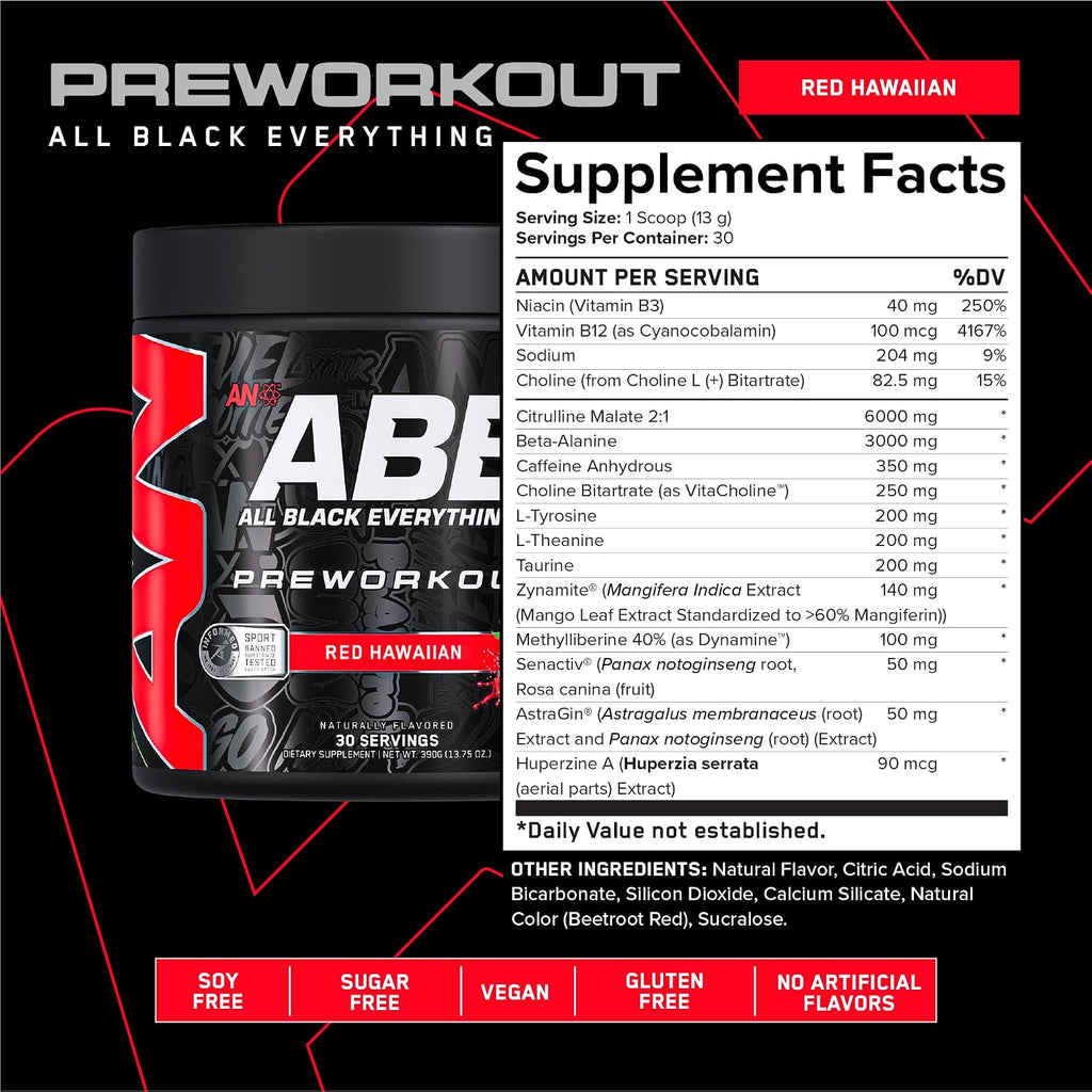 All Black Everything pre-workout for muscle support