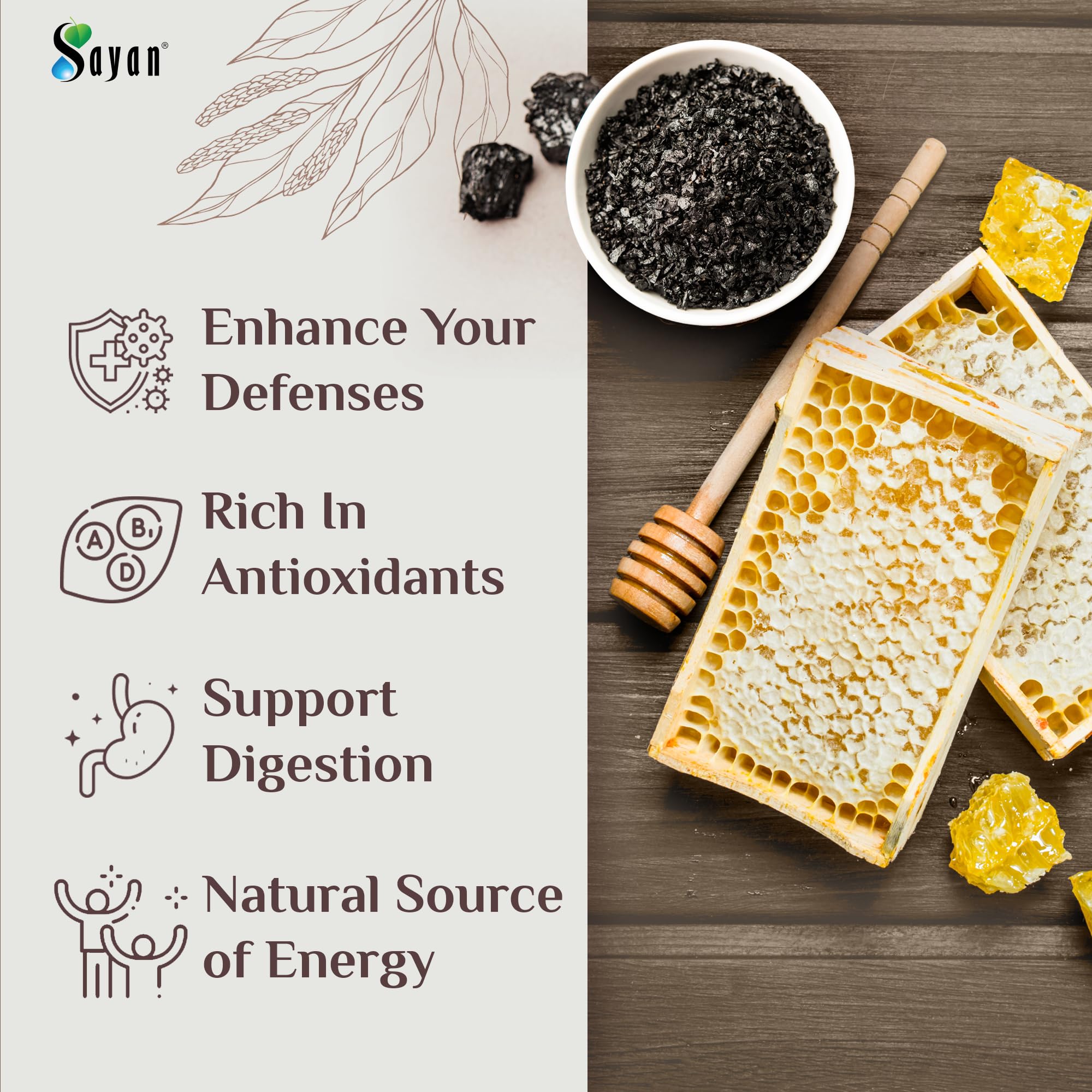 All natural honey with trace minerals