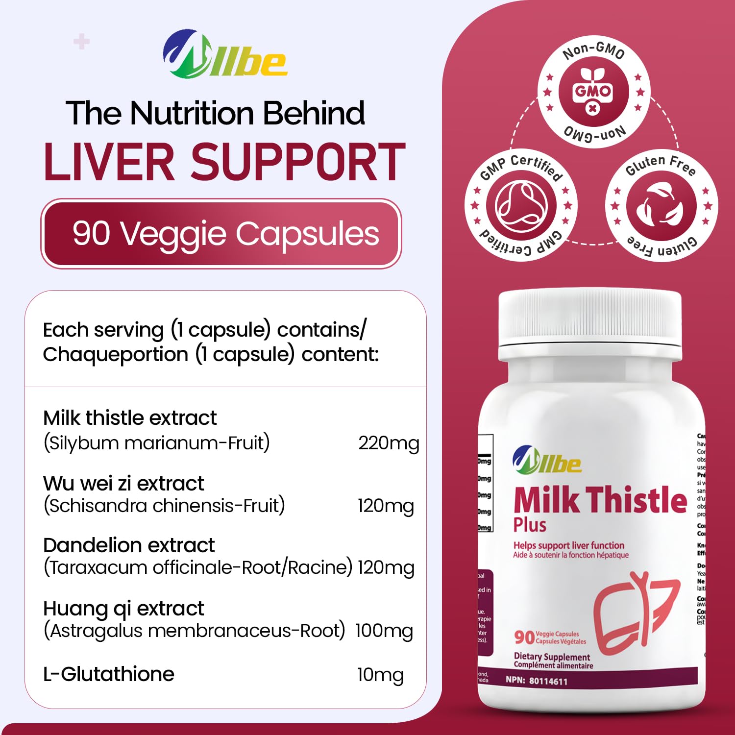 Allbe LiverCan capsules with L-Glutathione