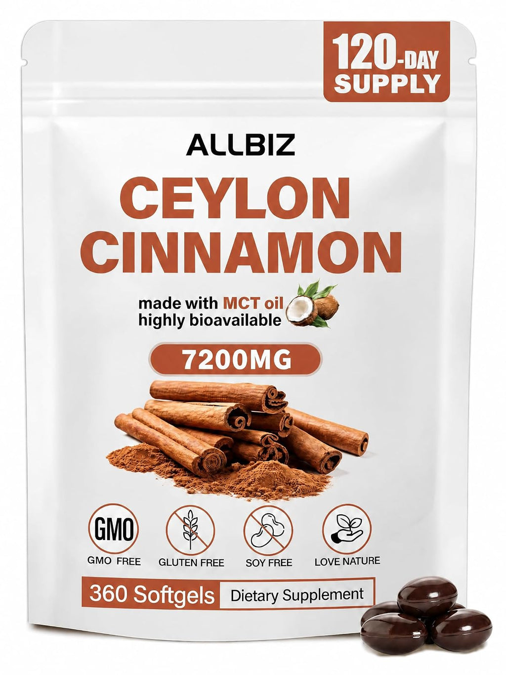 ALLBIZ Ceylon cinnamon softgels benefits