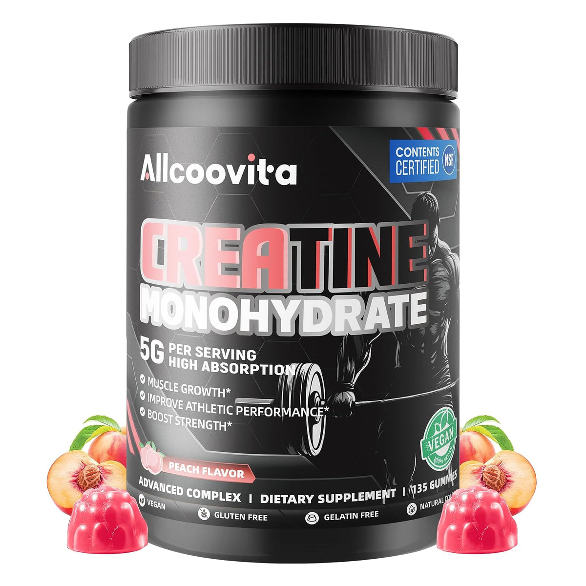 Allcoovita creatine gummies for energy