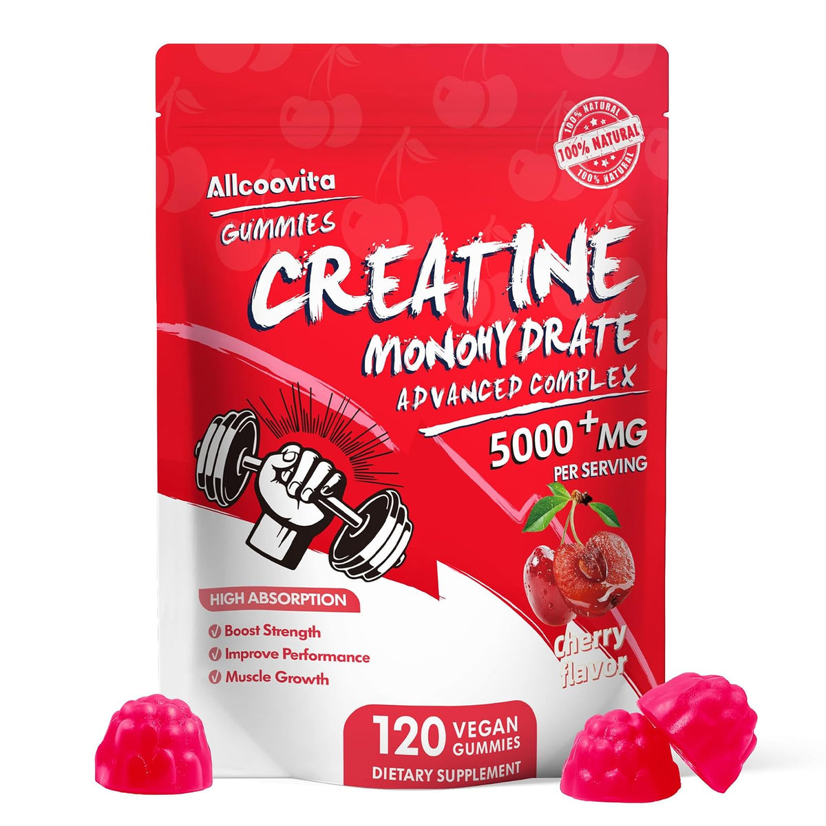 Allcoovita creatine gummies for energy