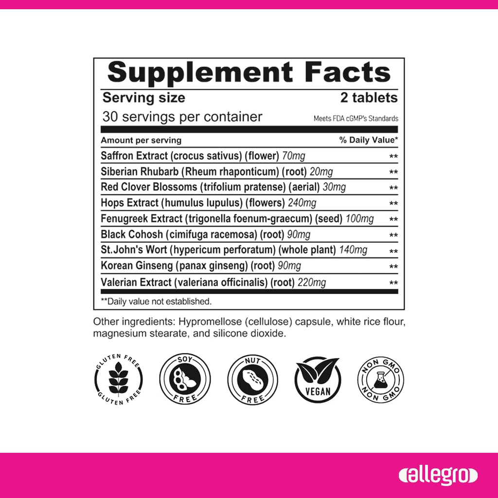 Allegro 60 capsules for hormonal balance