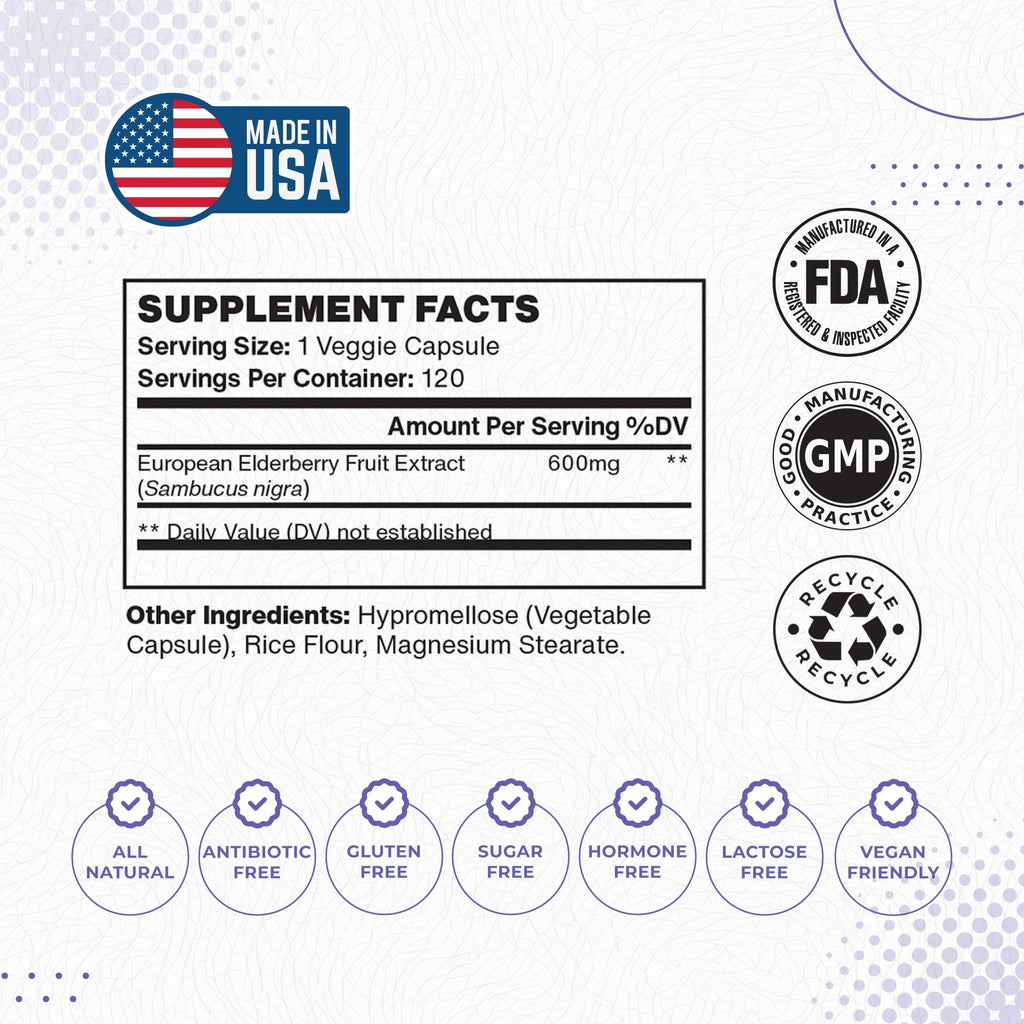 Allergen-free elderberry supplement benefits