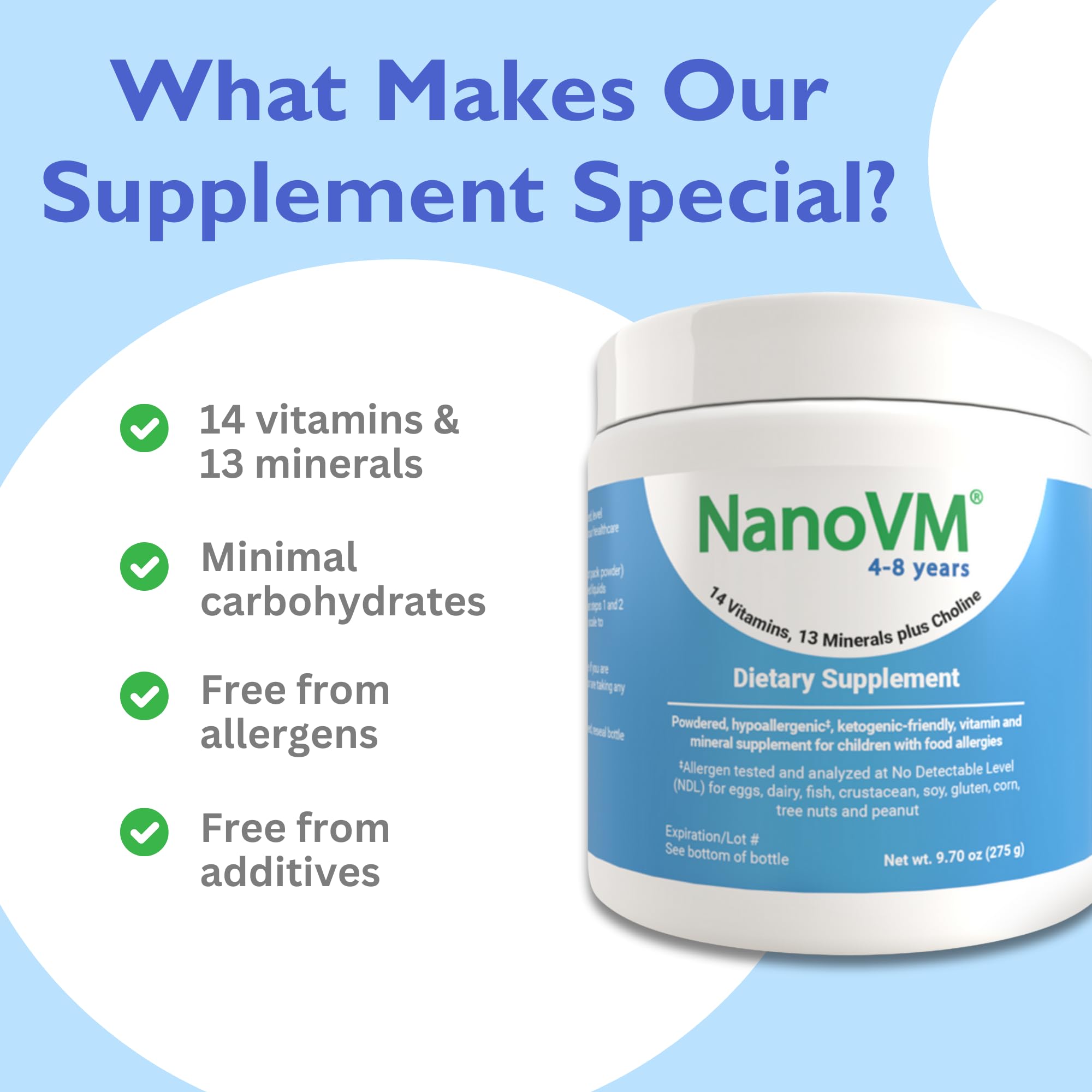 allergen-free kids vitamin supplement