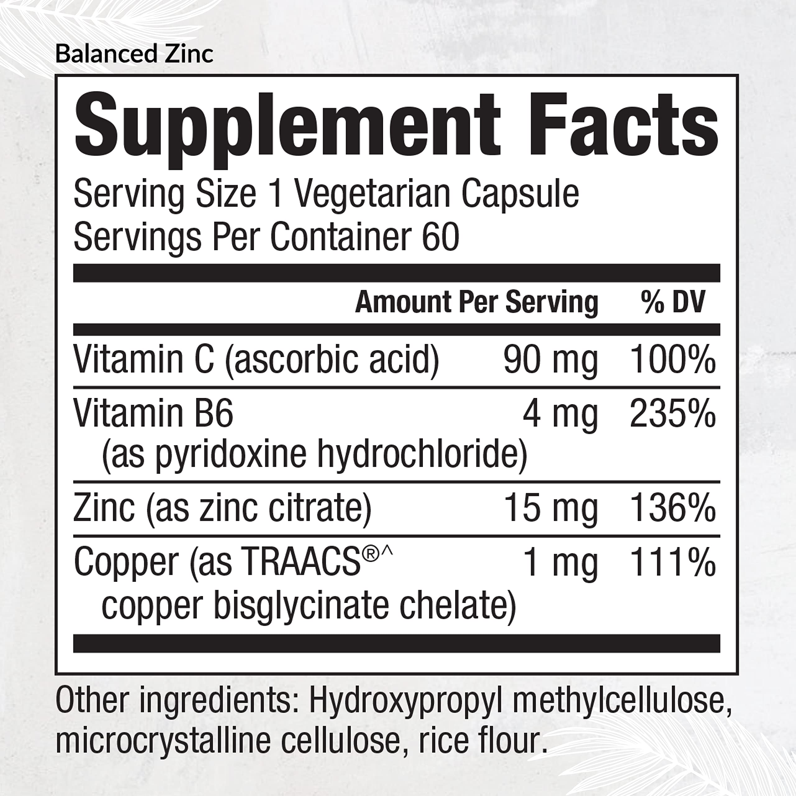 Allergen free zinc for daily wellness
