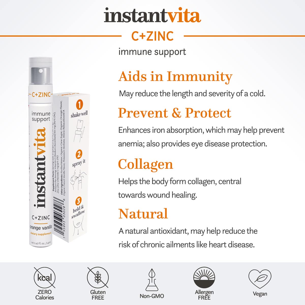 Allergen-free zinc vitamin benefits