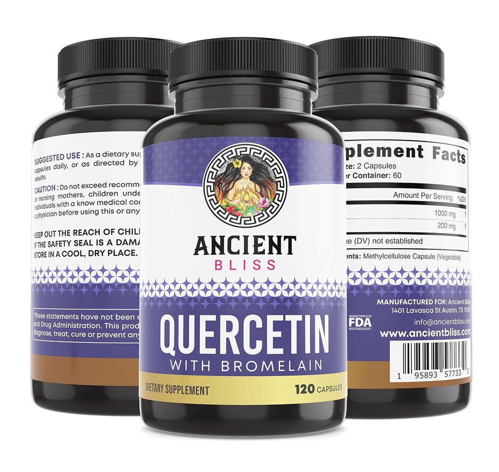 Allergy support with quercetin and bromelain