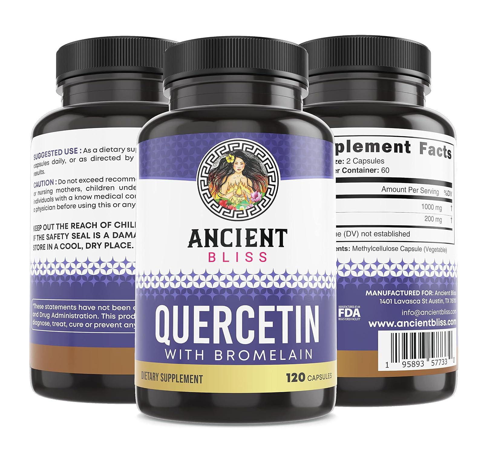 Allergy support with quercetin and bromelain