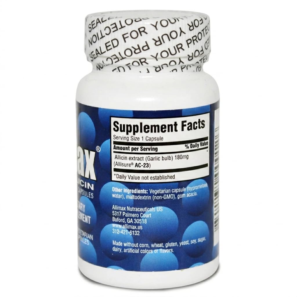 Allimax 180 mg garlic supplement