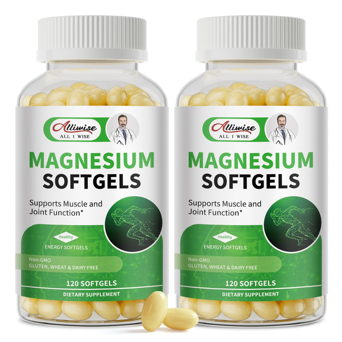 Alliwise Magnesium Glycinate 500 mg softgels