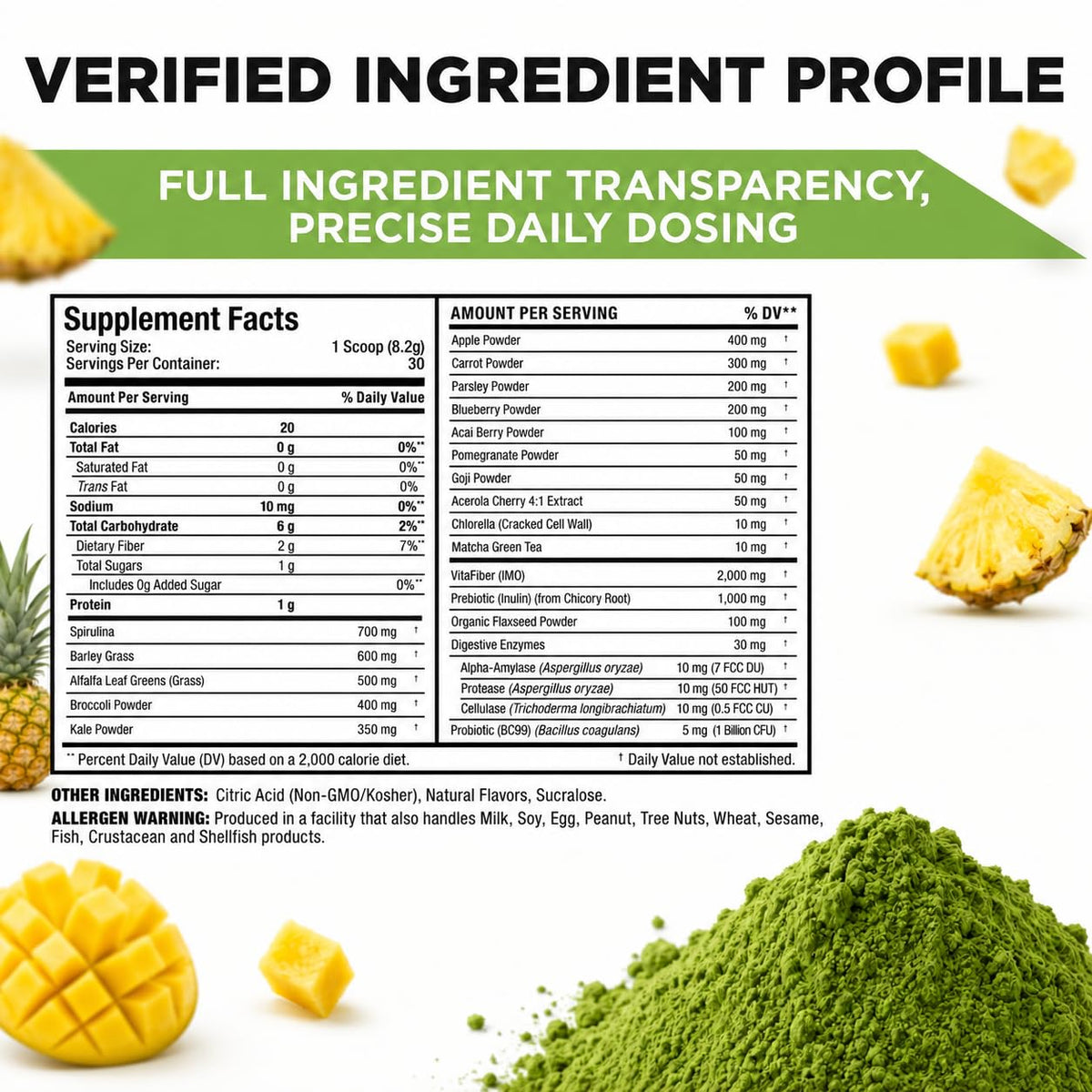 ALLMAX Super Greens Powder nutrition