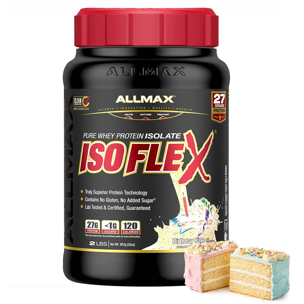 ALLMAX whey protein birthday cake flavour