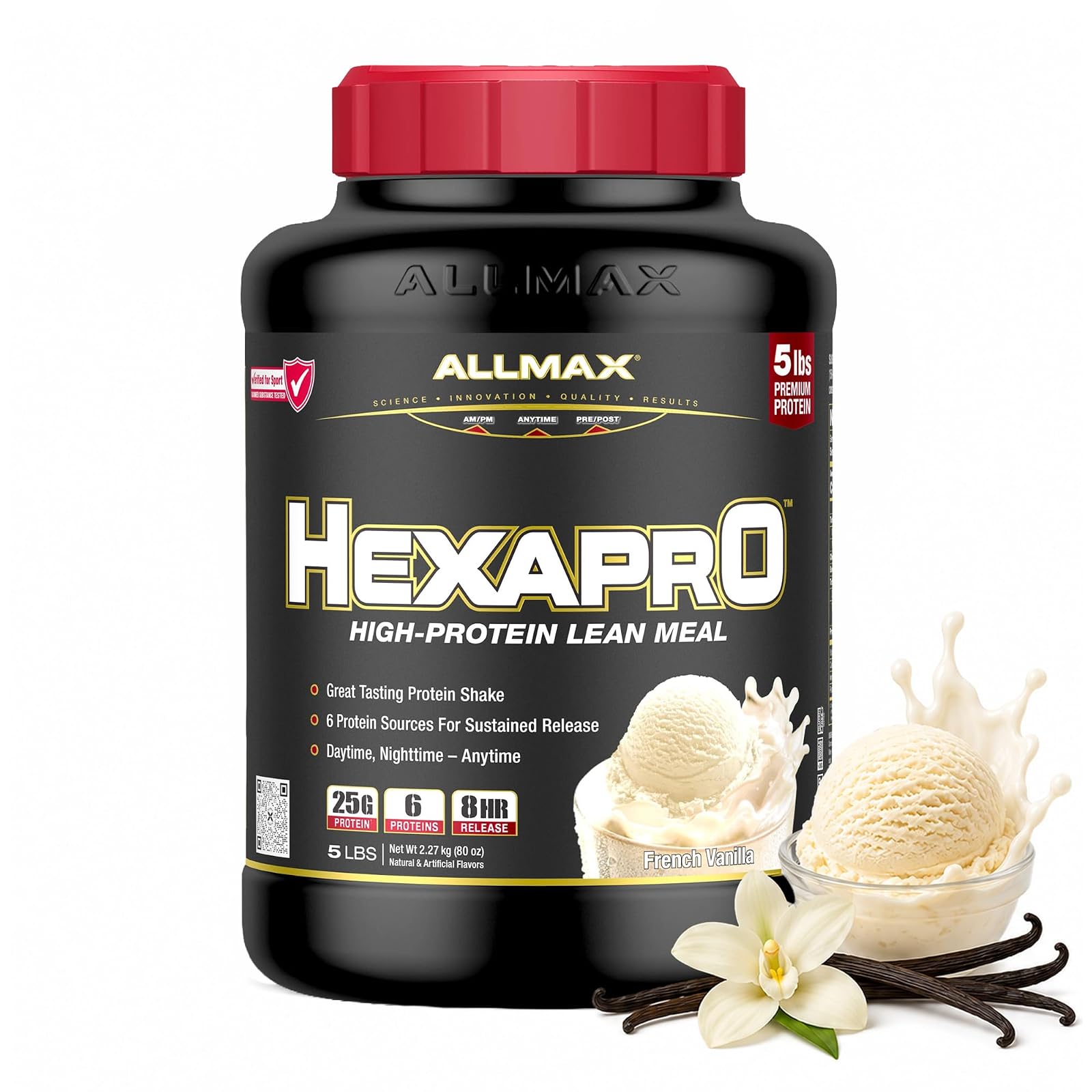 ALLMAX whey protein French vanilla flavour