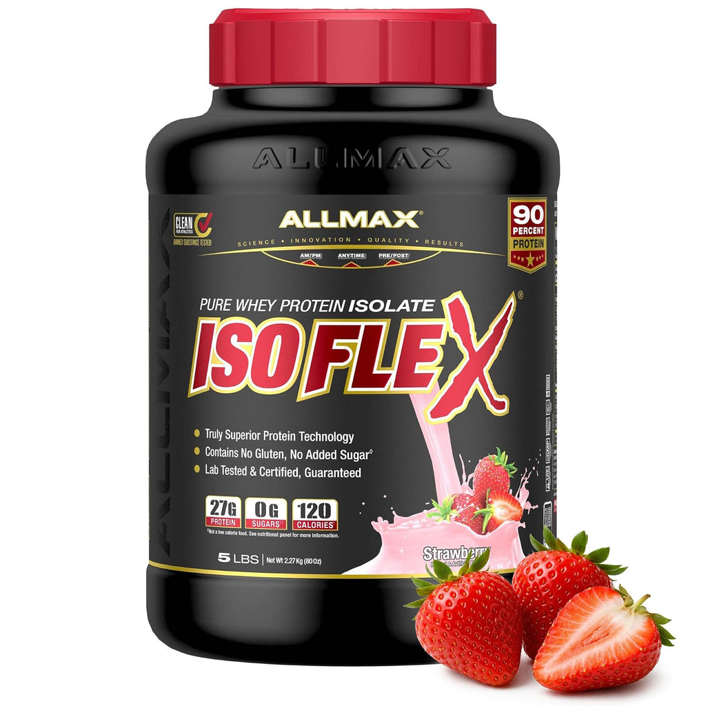 ALLMAX whey protein isolate strawberry flavour