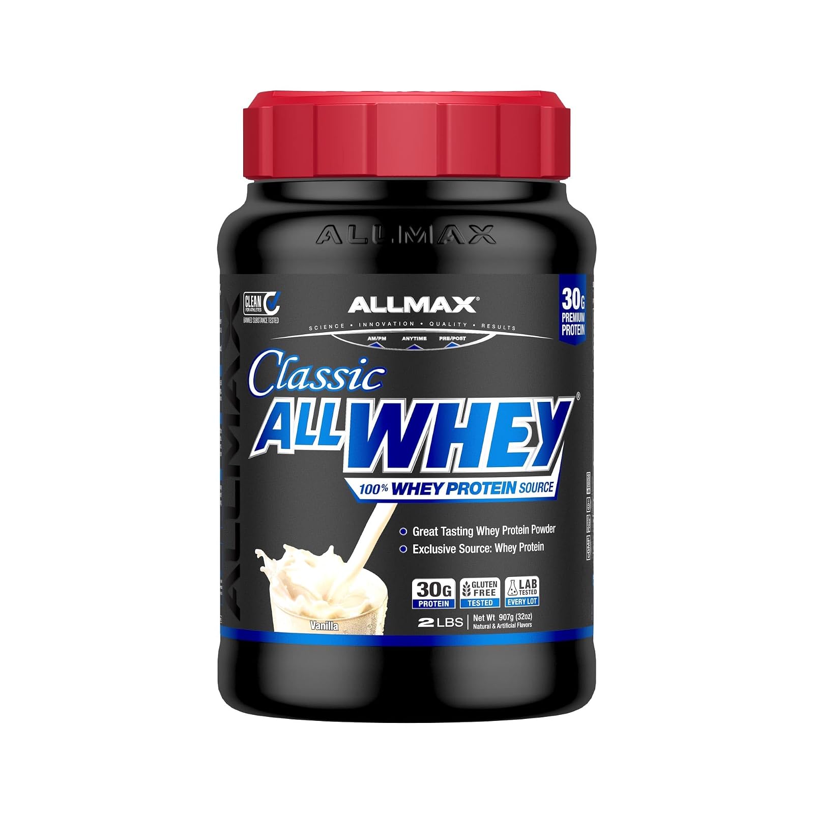 ALLMAX whey protein powder vanilla flavour