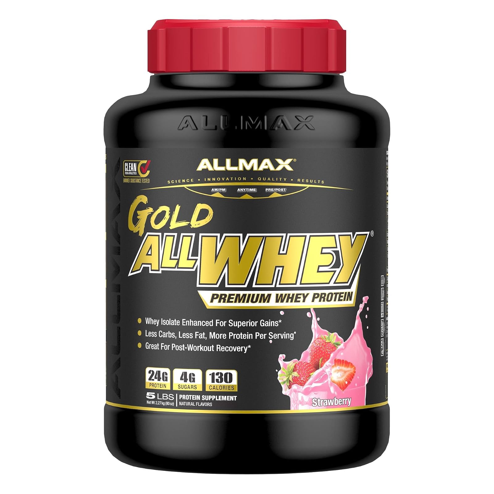 ALLMAX whey protein strawberry flavour