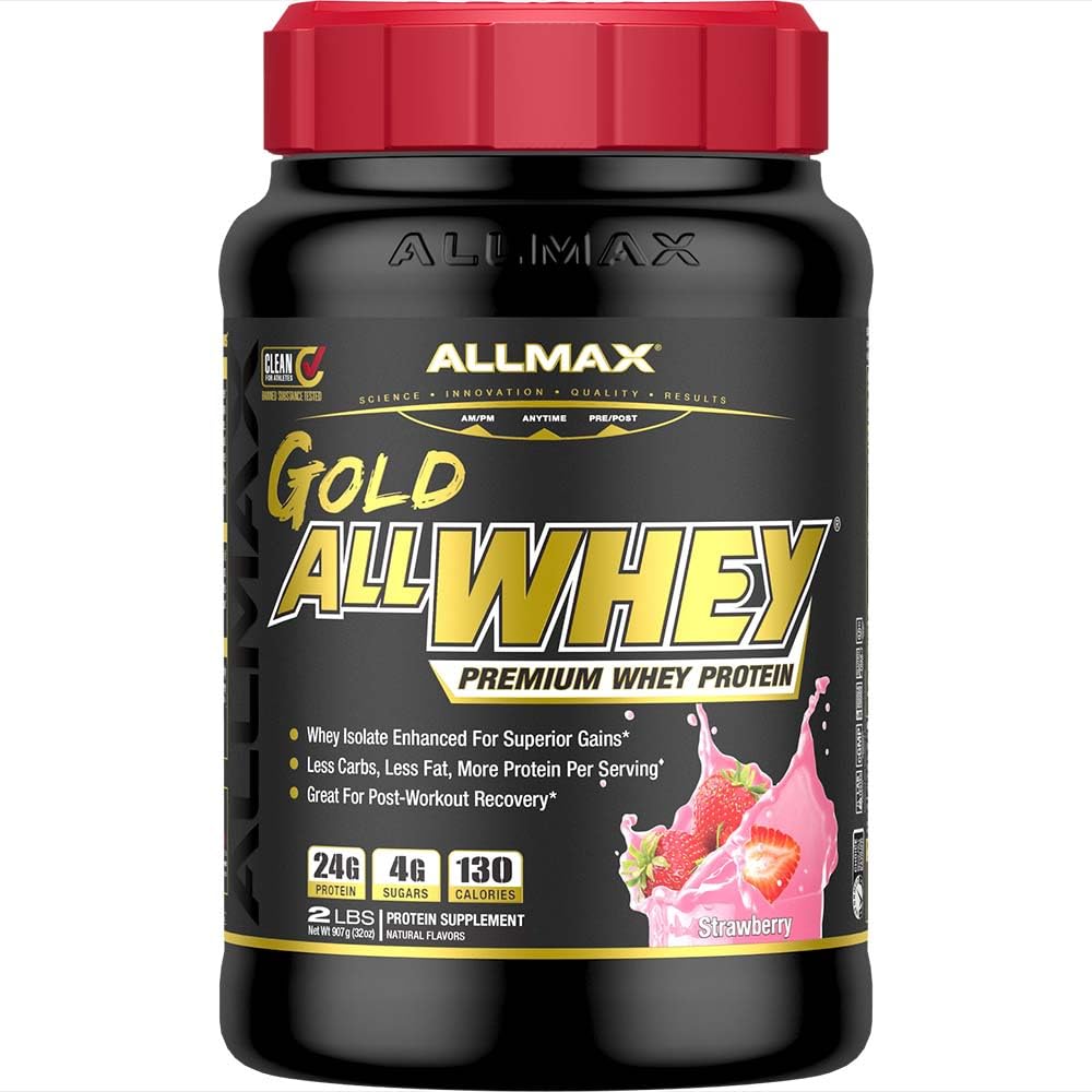 ALLMAX whey protein strawberry flavour