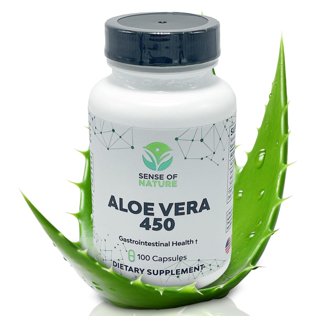 Aloe Vera 450 mg capsules for digestion