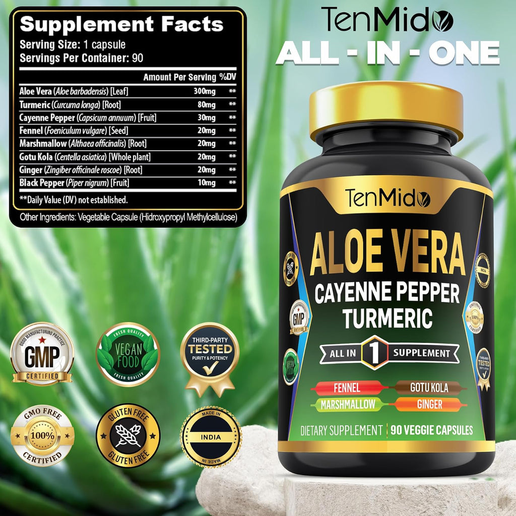 Aloe Vera 8-in-1 formula capsules