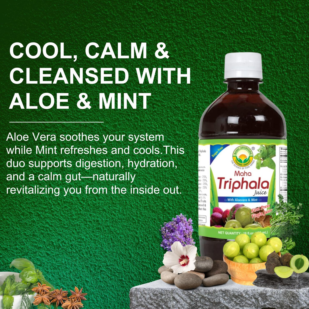Aloe vera and mint health drink