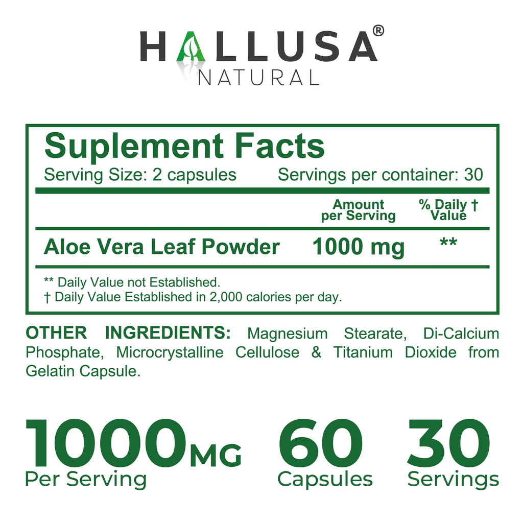 Aloe vera capsules for overall wellness