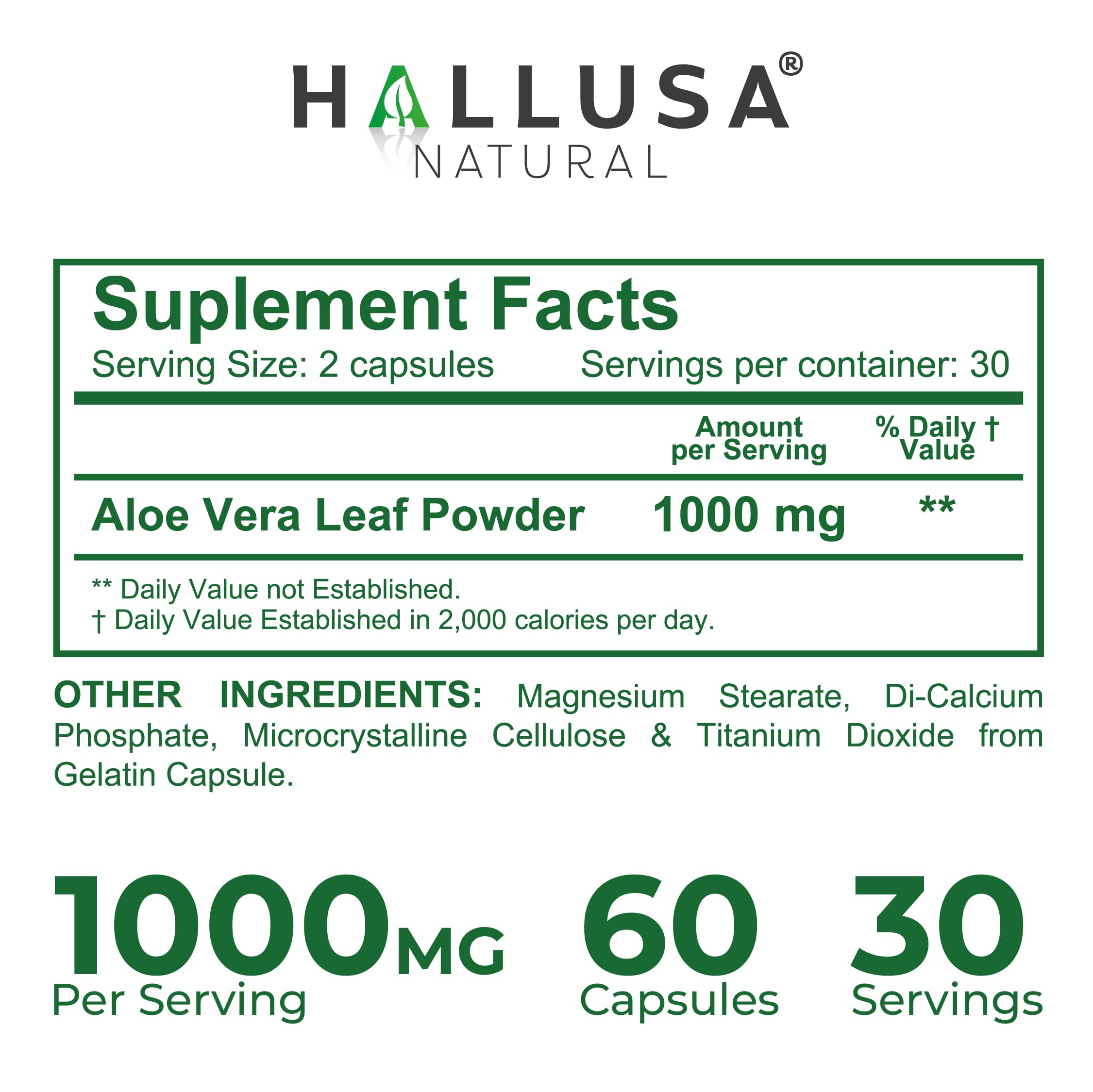 Aloe vera capsules for overall wellness
