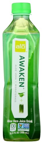 aloe vera drink with wheat grass