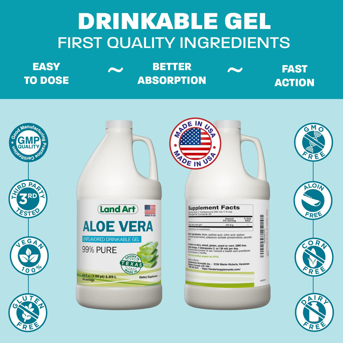 Aloe Vera gel for overall wellness