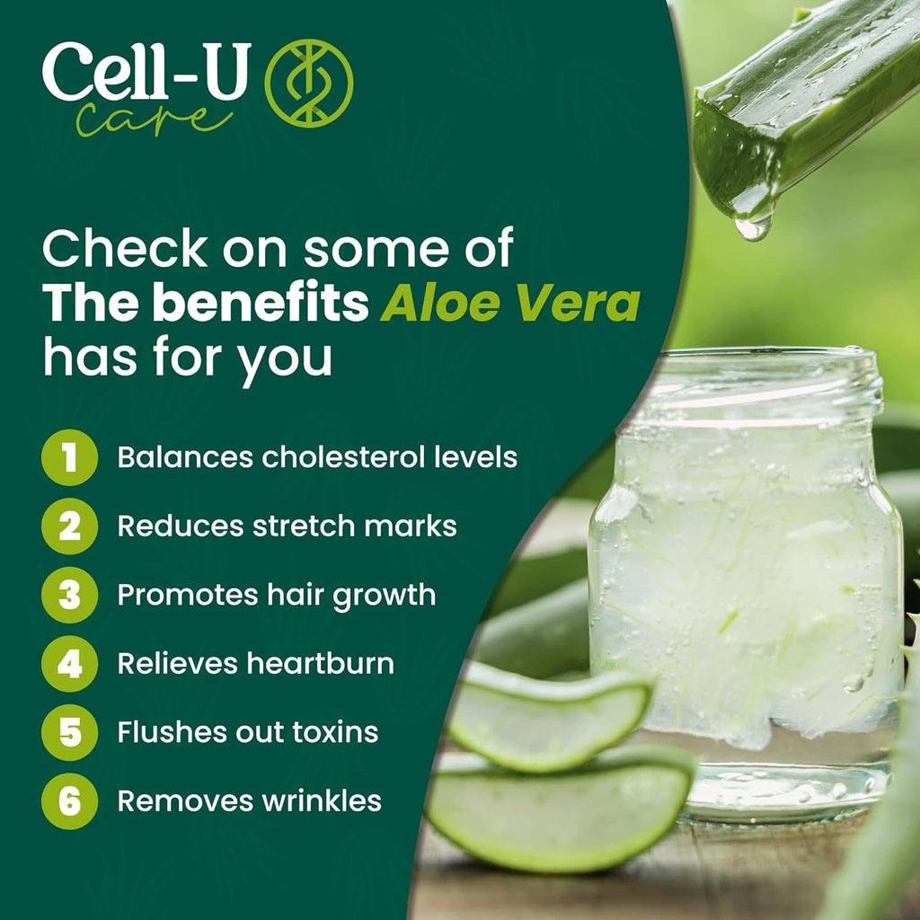 Aloe vera gel for skin healing