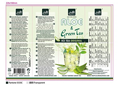 Aloe vera infused tropical beverage