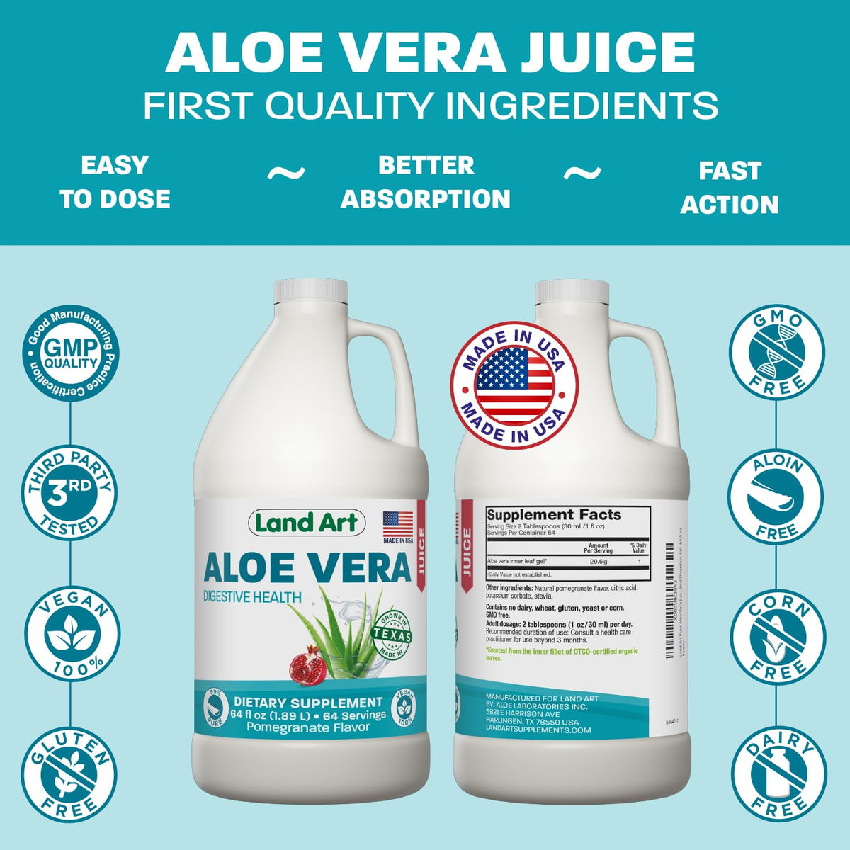 Aloe Vera juice for skin hydration