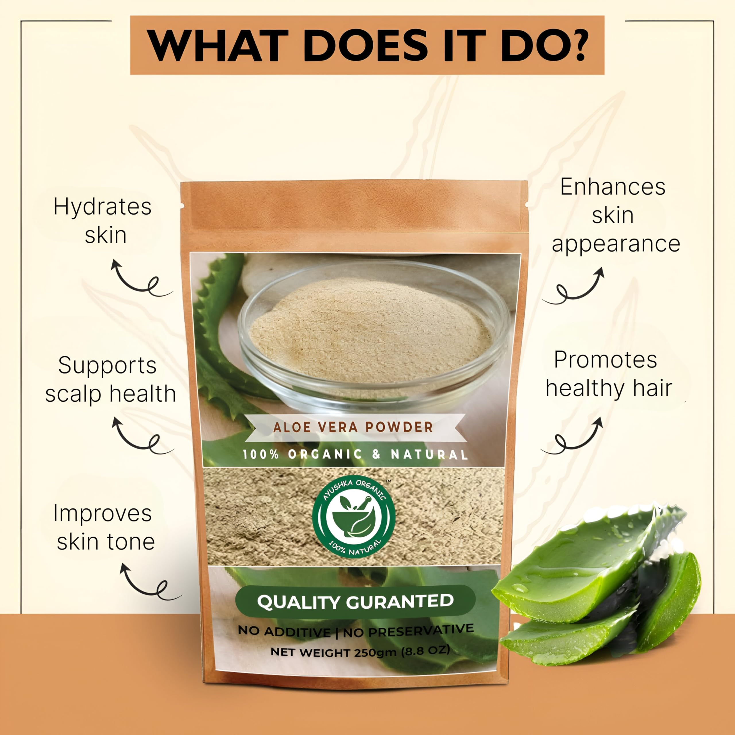 aloe vera powder for revitalizing skin