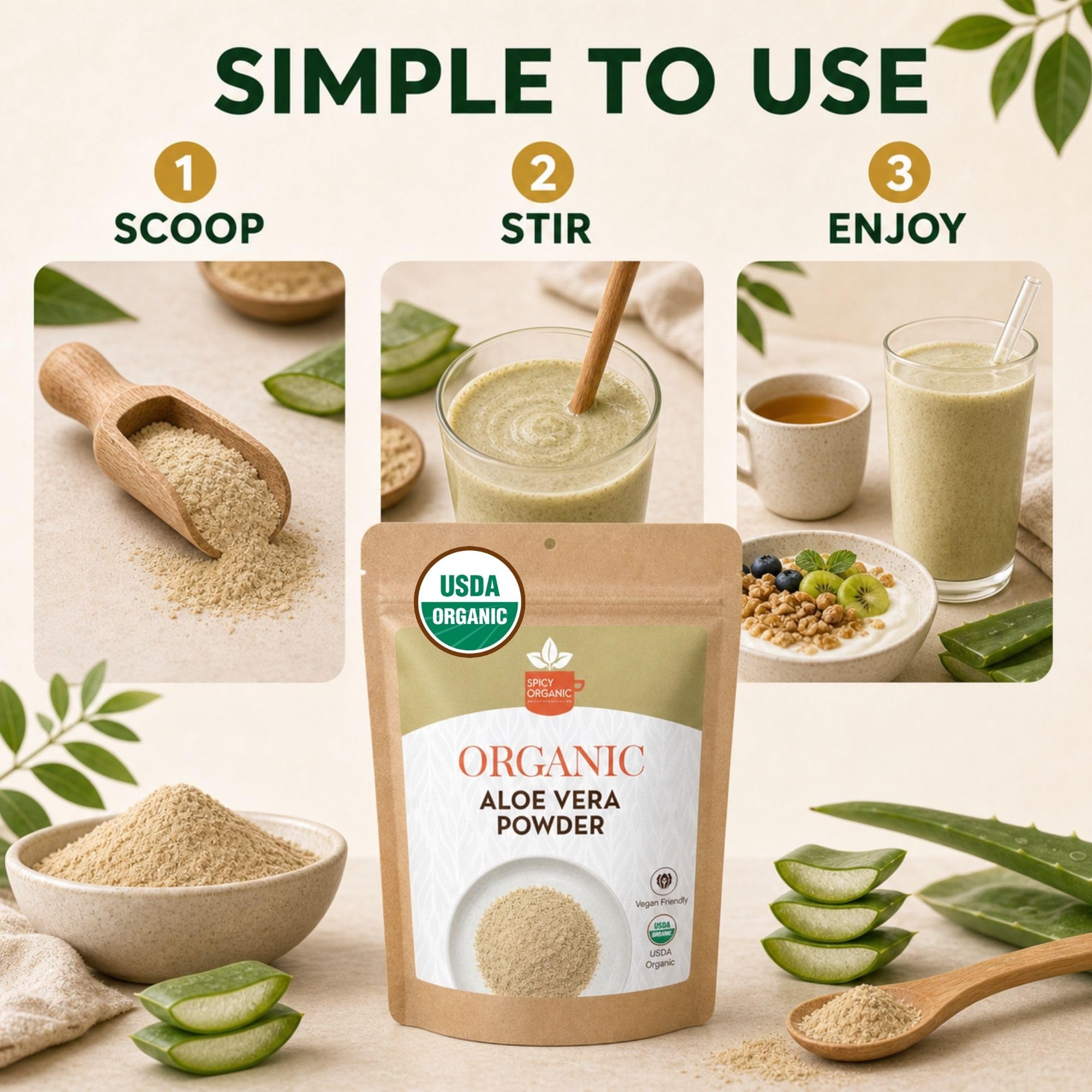 aloe vera powder for sunburn relief
