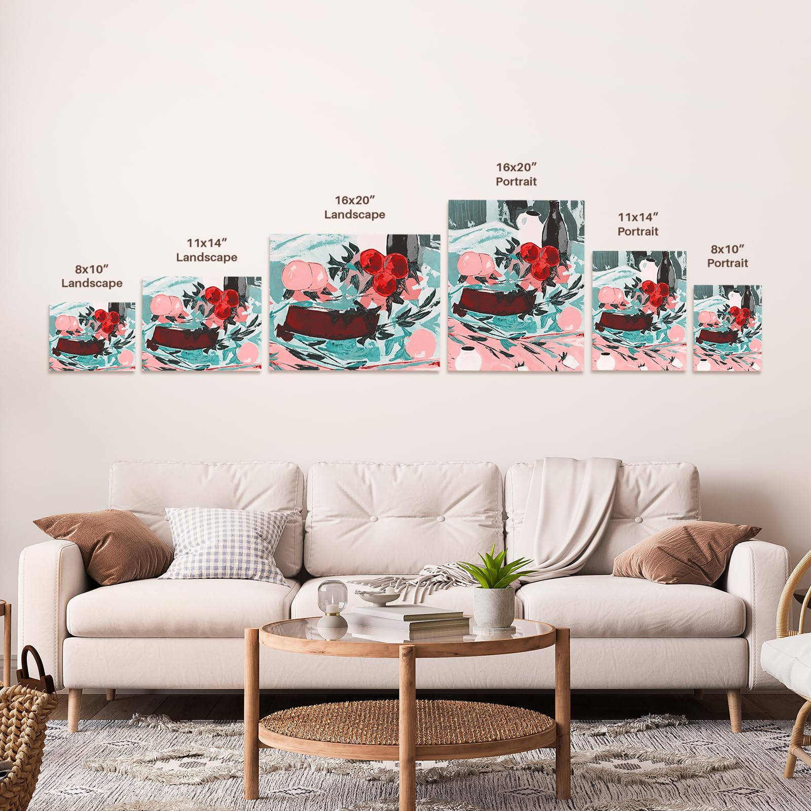 Aloe vera print for living room