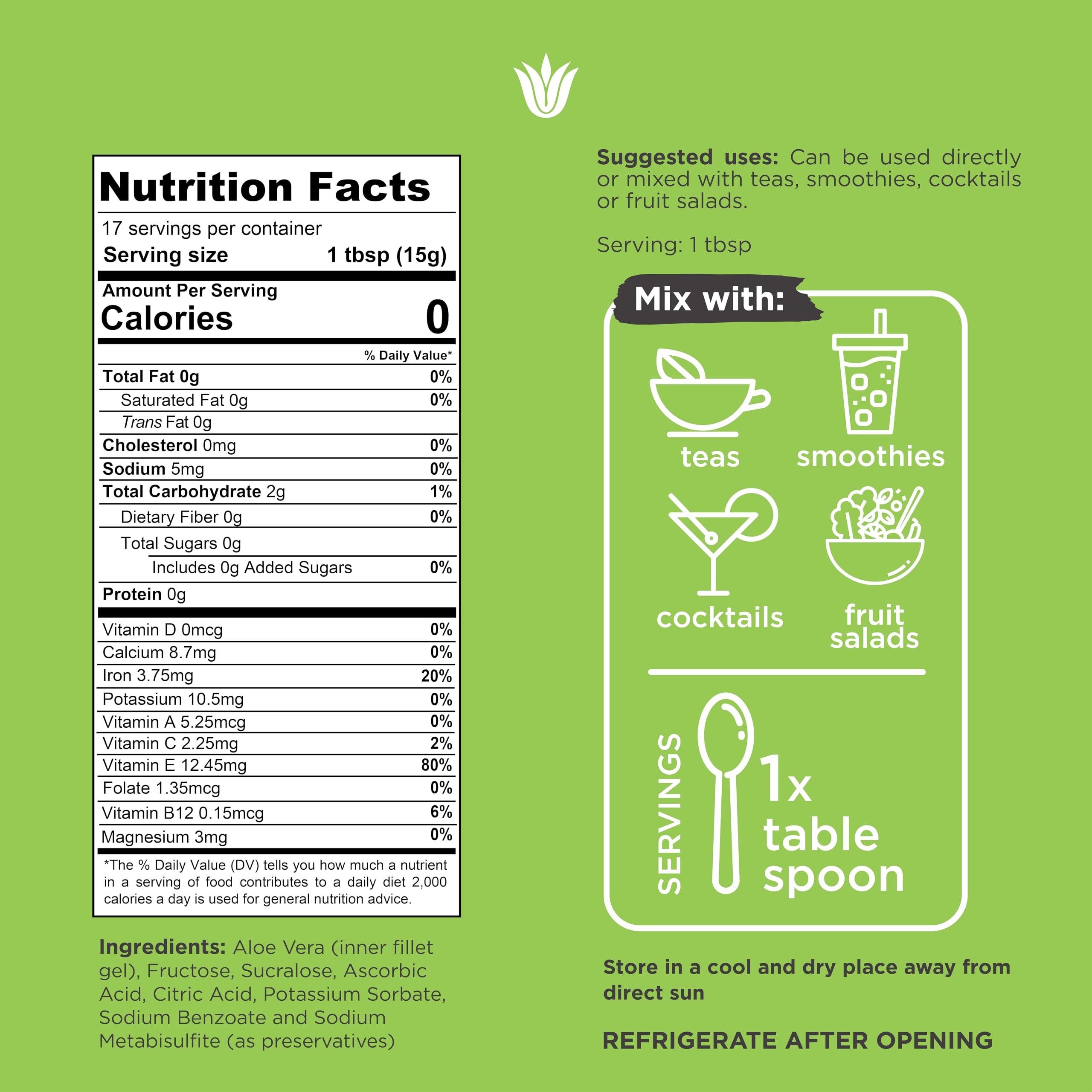 aloe vera pulp for digestive support