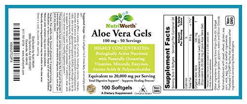 Aloe Vera softgels for soothing stomach