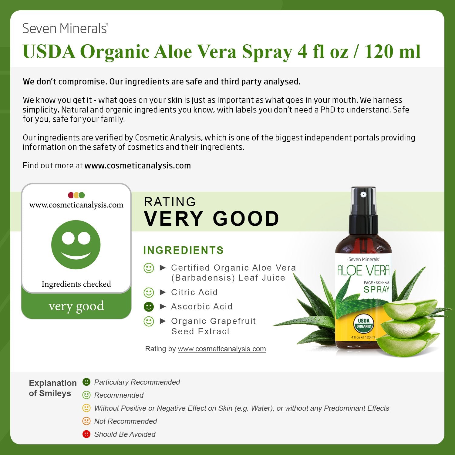 aloe vera spray for hair hydration