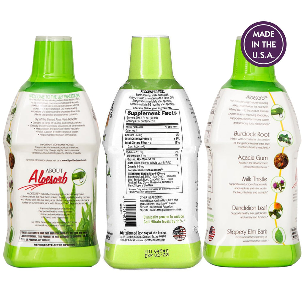 Aloe vera stomach relief supplement