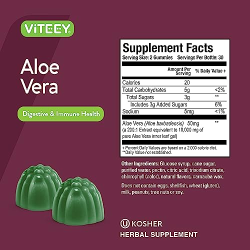Aloe vera supplements for digestive health