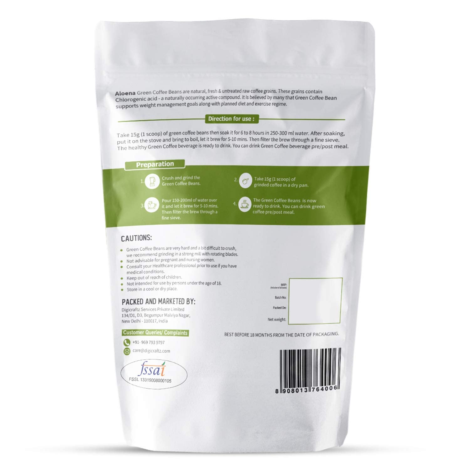 Aloena green coffee bean benefits