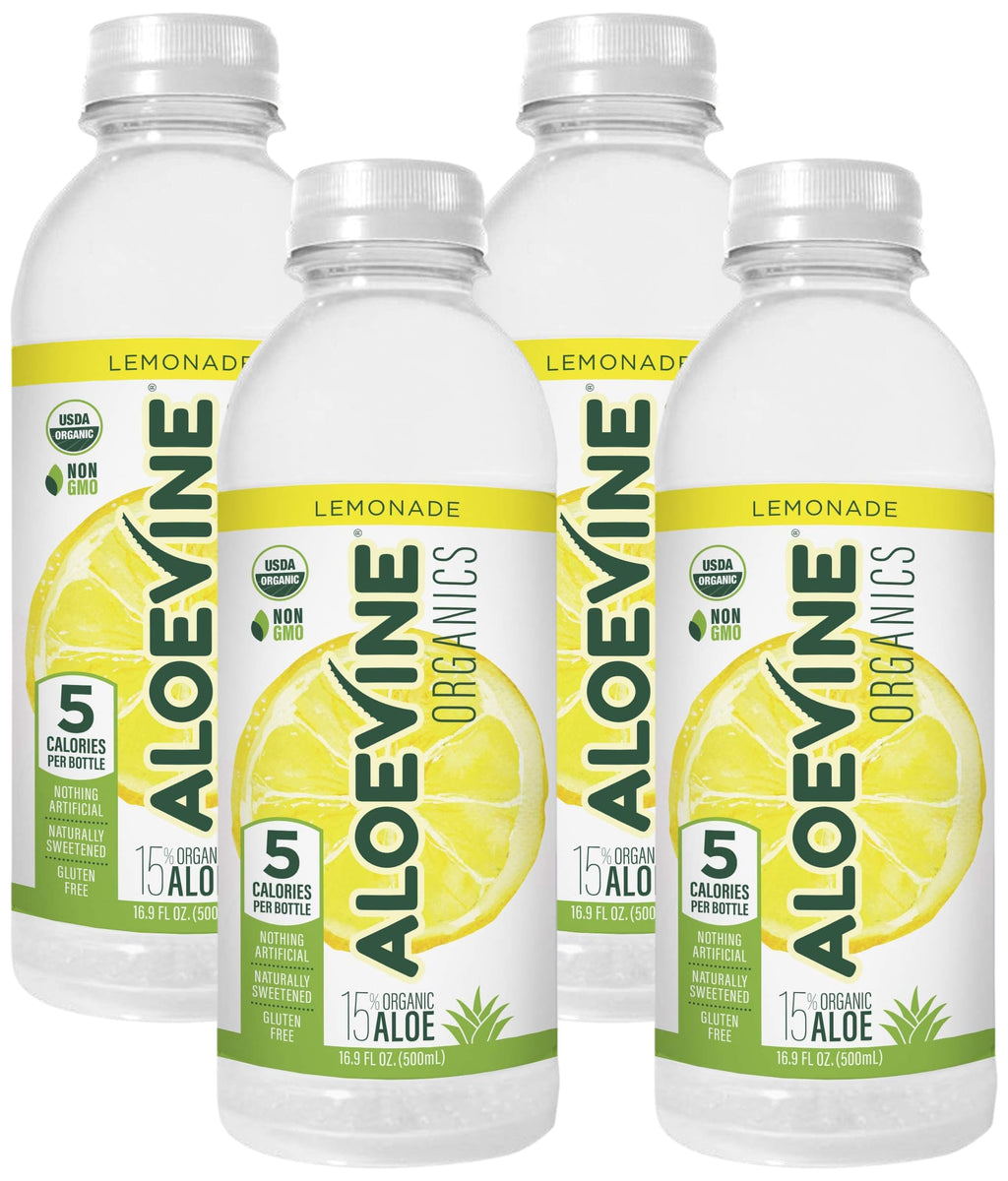 Aloevine Organics aloe vera lemonade drink