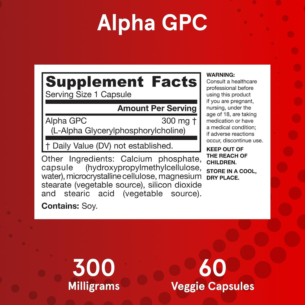 Alpha GPC 60 capsules for focus