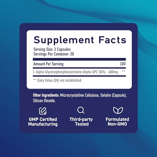 Alpha GPC 600 mg for mental clarity