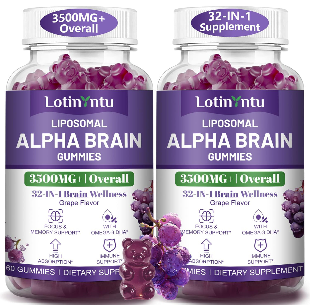 Alpha GPC brain focus gummies