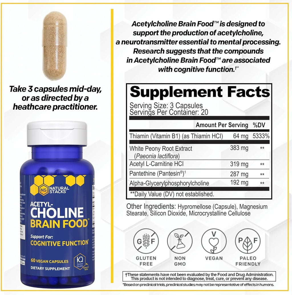alpha GPC brain food supplement capsules