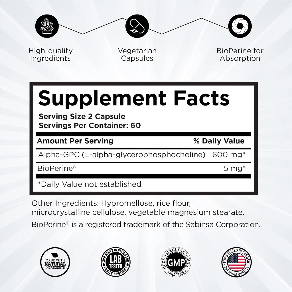 Alpha GPC capsules for brain health