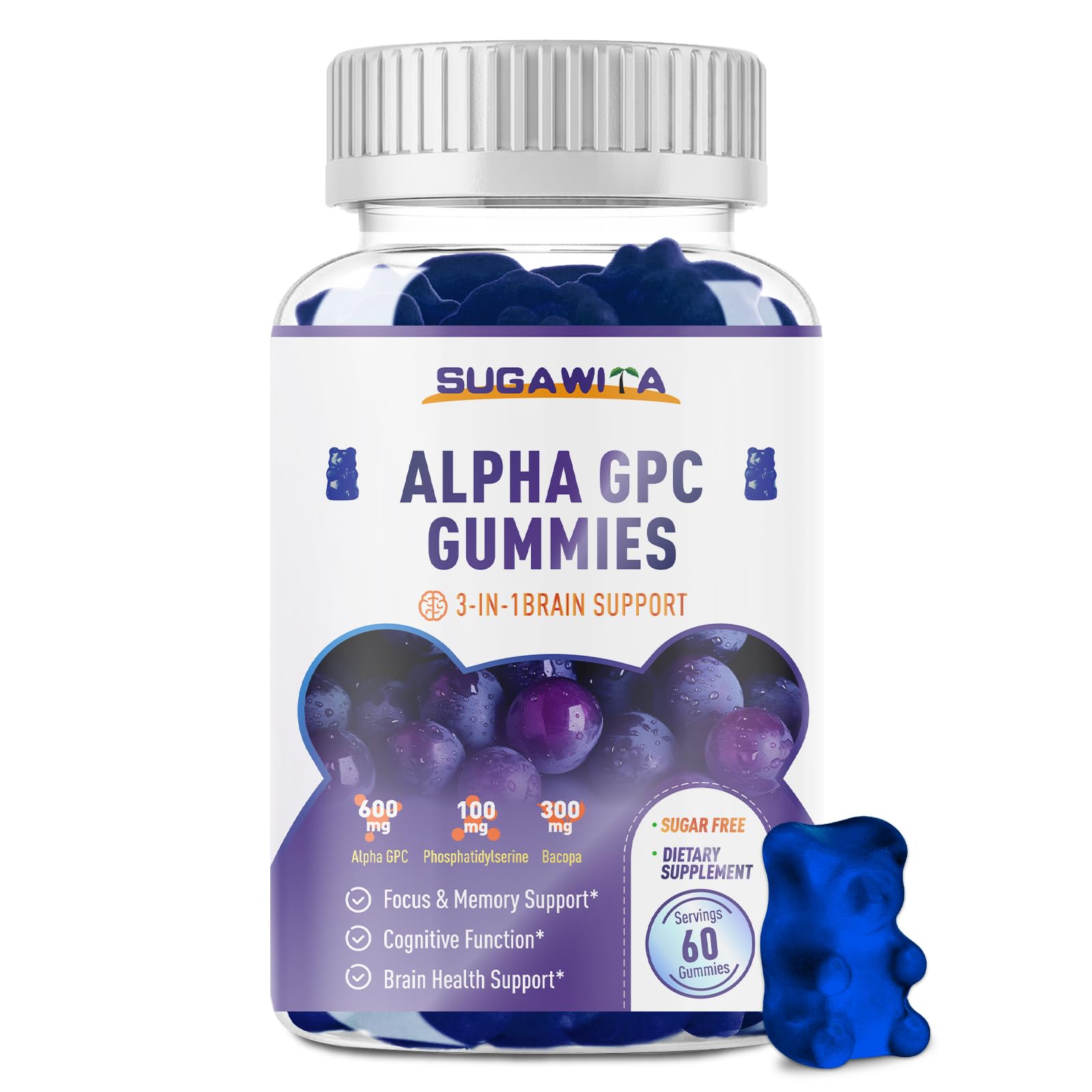 Alpha GPC Choline gummies for brain health
